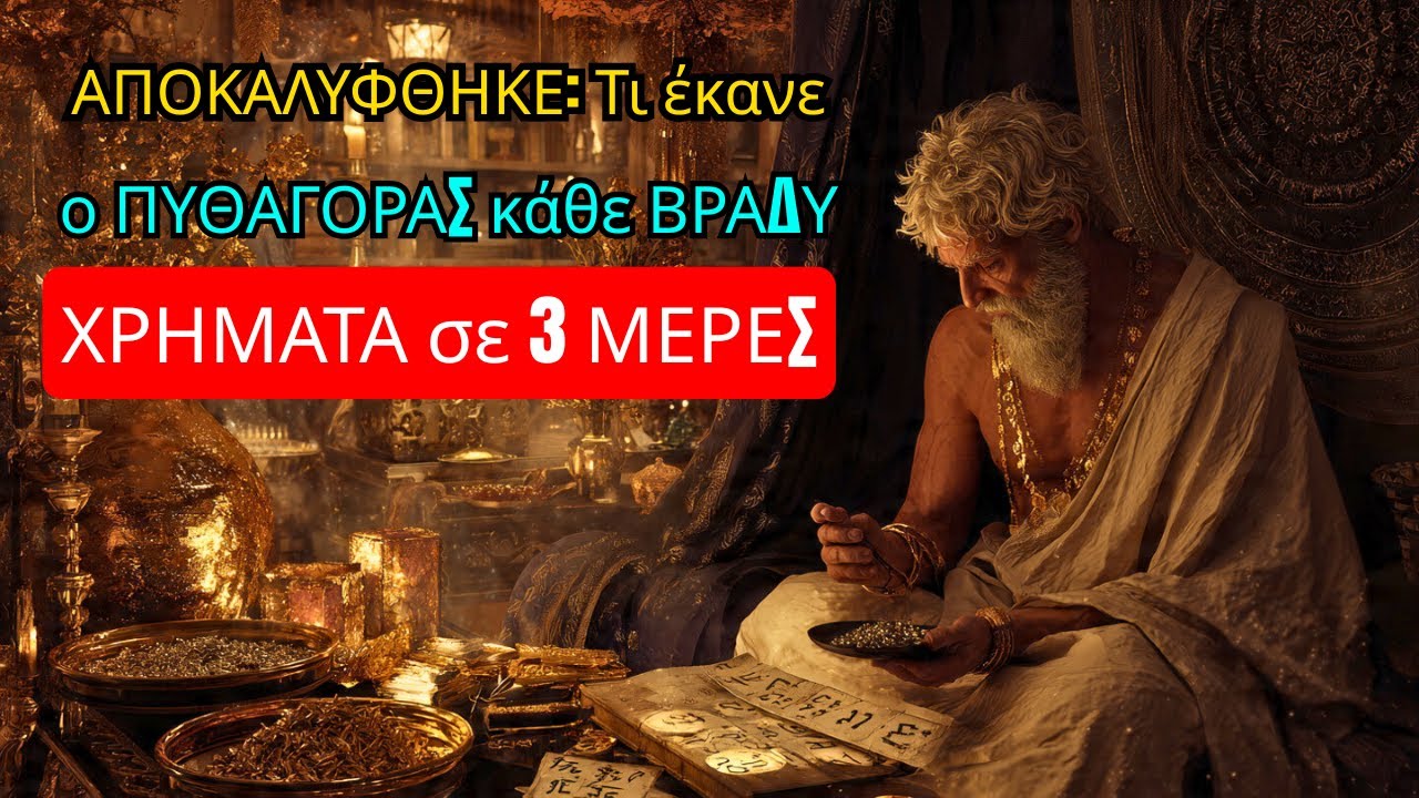 ΑΠΟΚΑΛΥΦΘΗΚΕ: Ο ΠΥΘΑΓΟΡΑΣ Έκανε ΑΥΤΟ κάθε ΒΡΑΔΥ - ΧΡΗΜΑΤΑ σε 3 ΜΕΡΕΣ ...