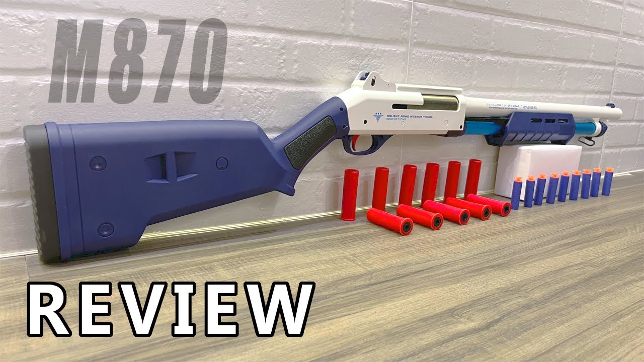 BLG M870 Shell Ejecting Nerf Blaster - YouTube