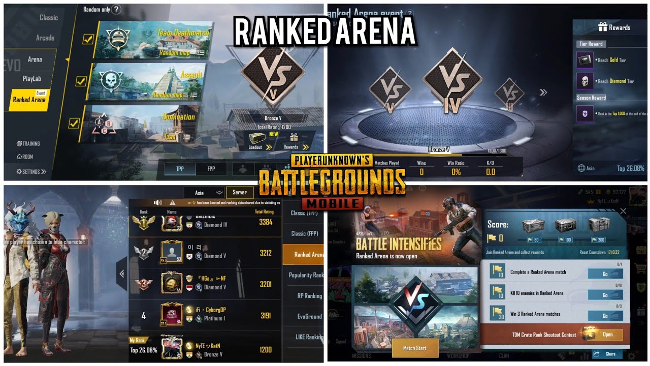 RANKED ARENA RELEASED IN PUBG MOBILE GLOBAL - YouTube