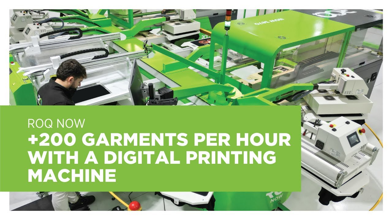 One digital printing machine capable of printing 200 garments per hour ...