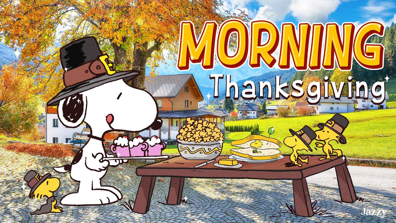 Good Morning Vibes with Snoopy 🥞☕| Cozy Autumn Playlist for a Peaceful ...