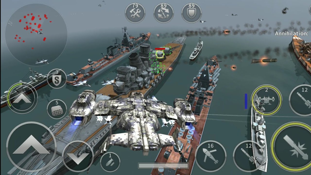 Gunship Battle: BEHEMOTH M aircraft in mission (gameplay). - YouTube