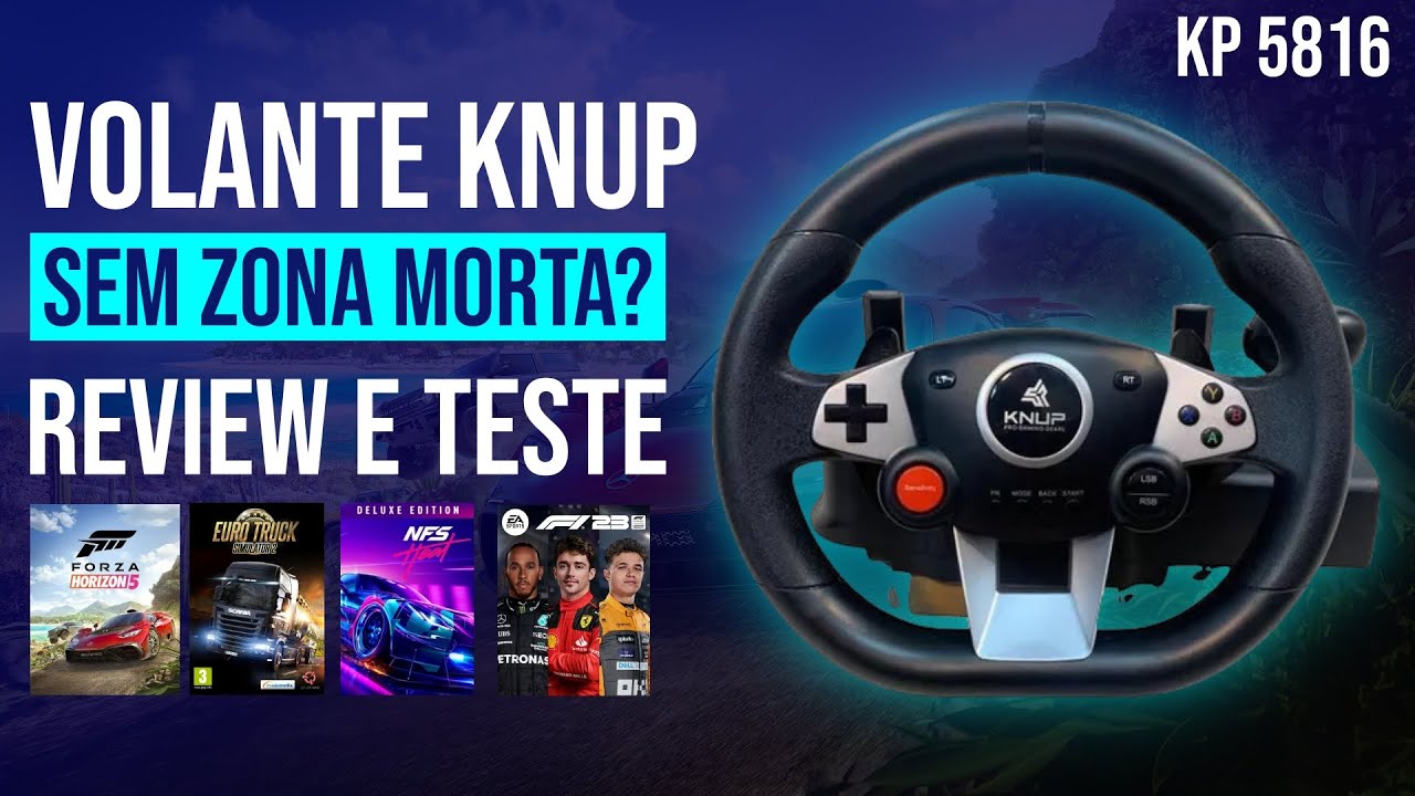 VOLANTE KNUP KP 5816 - REVIEW, TESTE E CONFIGURAÇÃO PARA TIRAR ZONA ...