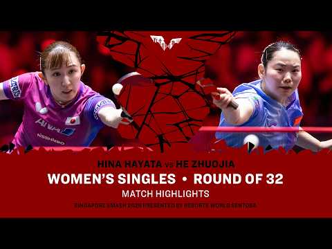 Hina Hayata vs He Zhuojia | WS R32 | #WTTSingapore2026