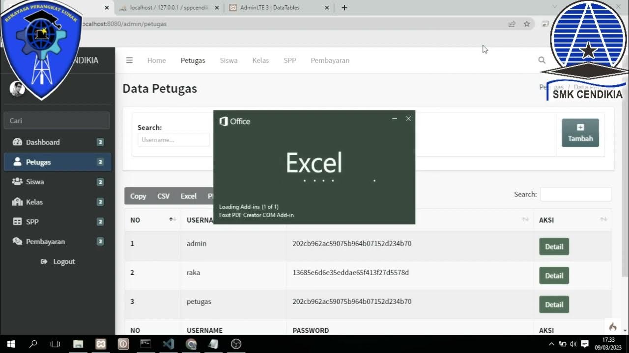 Tutorial Project Web SPP Sekoh menggunakan framework CI4 Tahap 34 s.d. 38 - YouTube