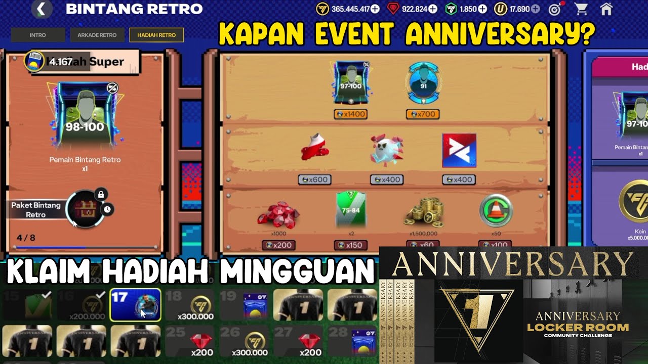 KAPAN EVENT ANNIVERSARY FC MOBILE HADIR? & KLAIM HADIAH MINGGU KE-3 ...