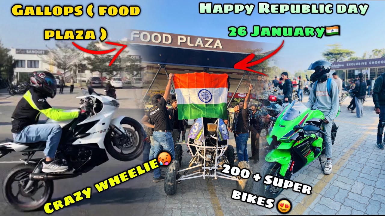 Gallops 200+ Super Bikes😍 | 2500cc Bike ? | wheelie🥵 | 26 January🇮🇳 ...