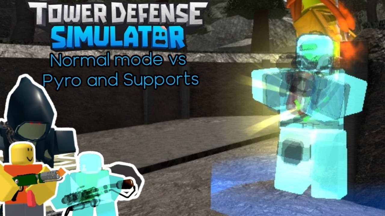 Normal mode vs Pyro and Supports | Tower Defense Simulator | Roblox ...