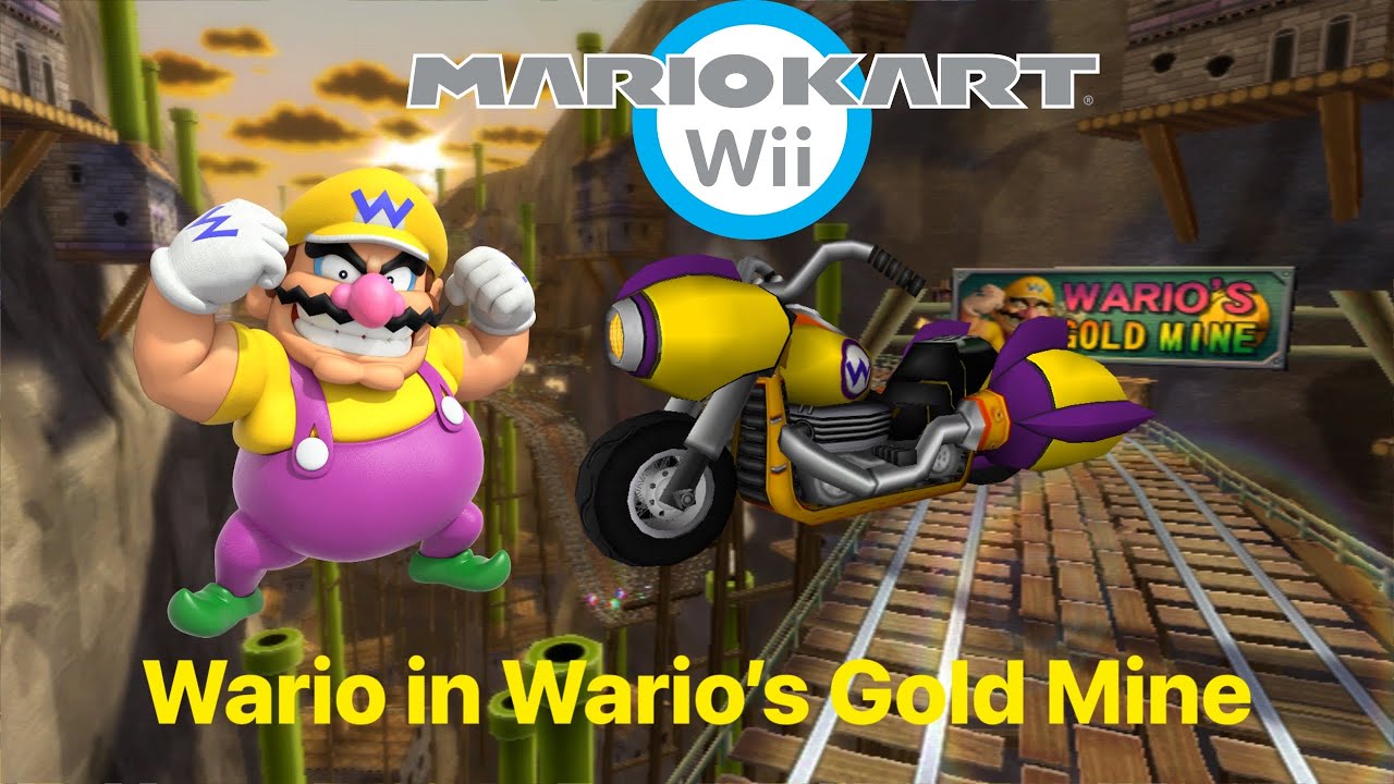 Mario Kart Wii Wario's Gold Mine (Wario - Phantom) - YouTube