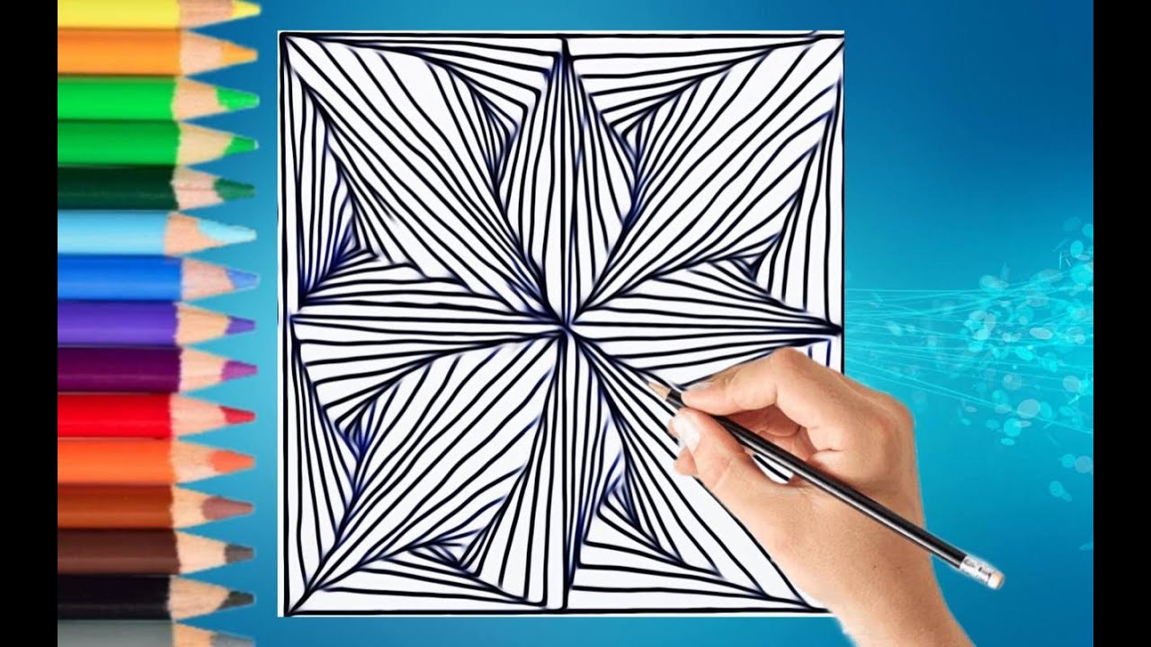 Draw a line pattern/Нарисуйте шаблон линии/Chiziqli naqsh chizish - YouTube