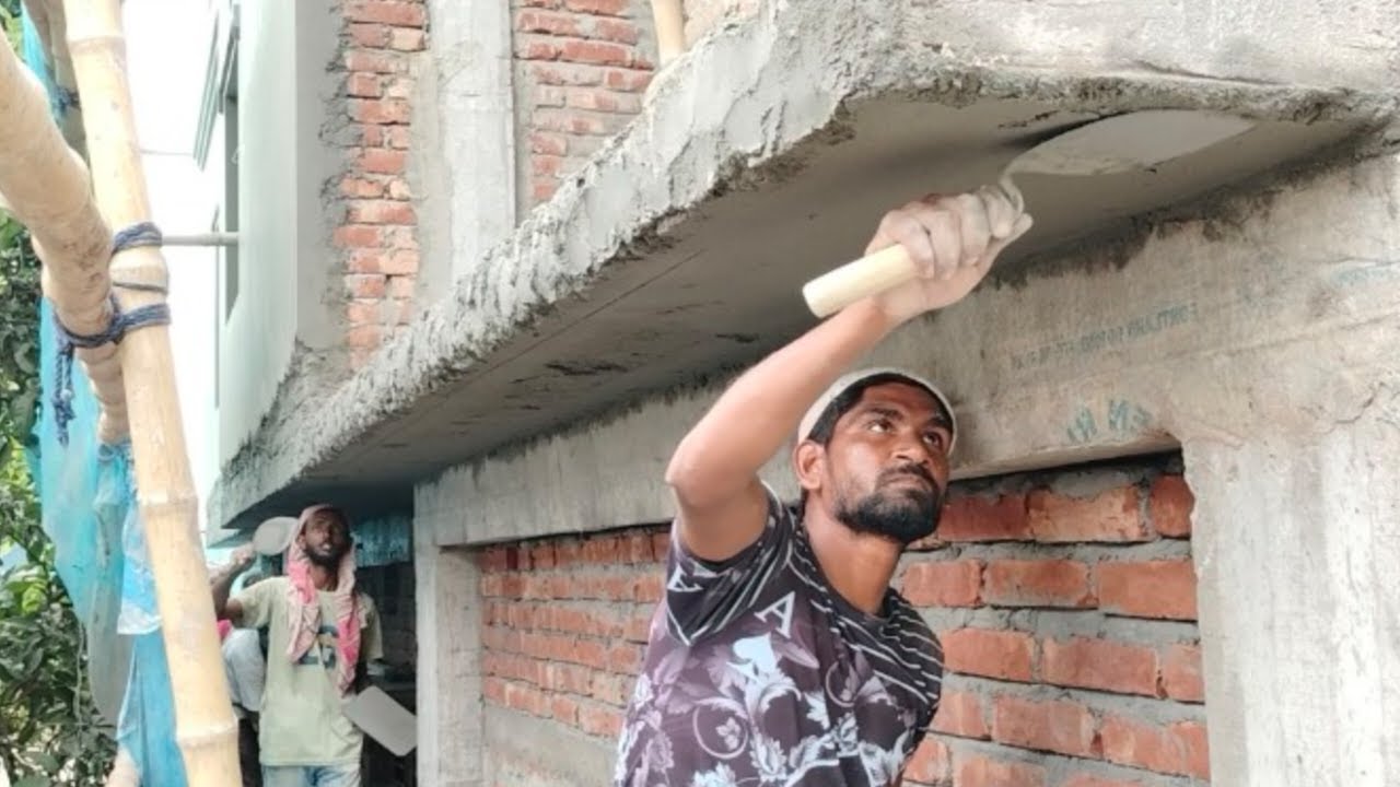 Plastering techniques_ Loft Plastering with house | Building outside ...