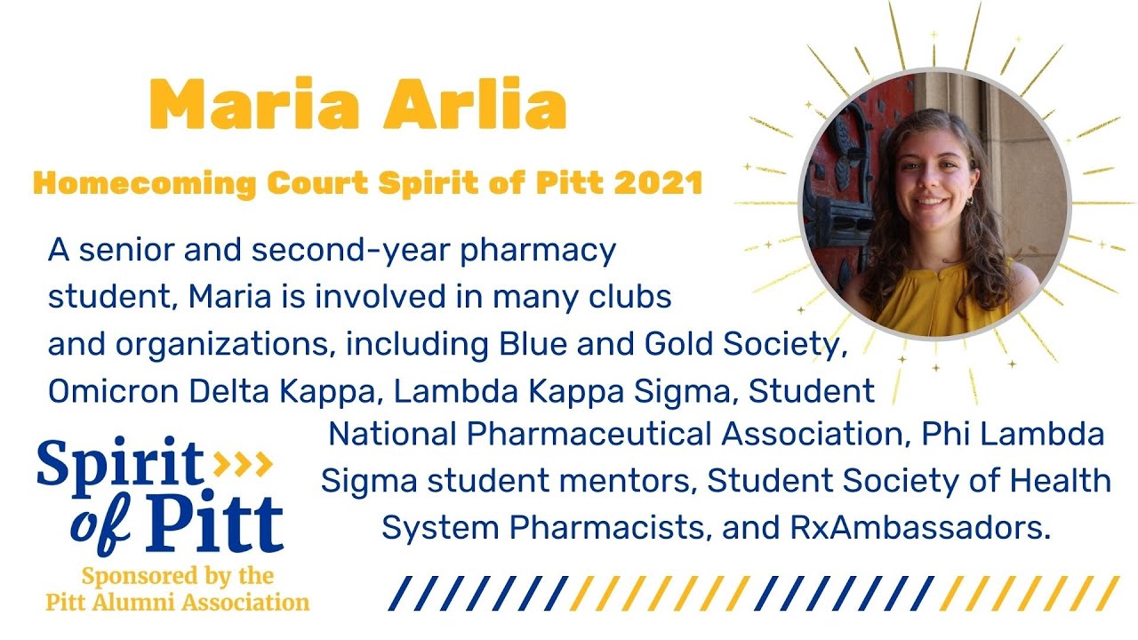 Maria Arlia Spirit of Pitt 2021 - YouTube