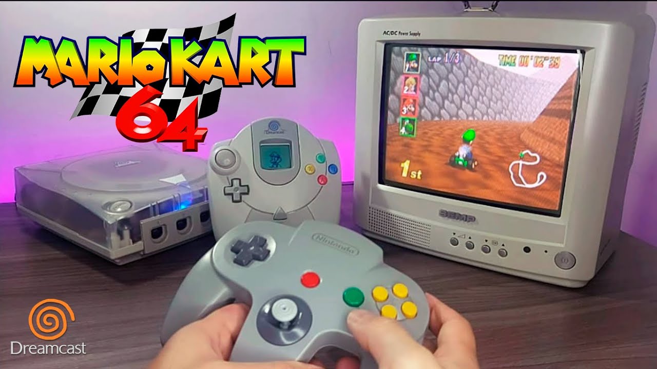 Mario Kart 64 (N64 Joystick) - Dreamcast Gameplay - CRT - YouTube