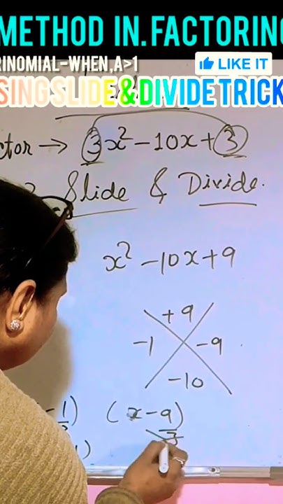 New method of factoring 🤔 slide and divide tricks #mathstricks# ...