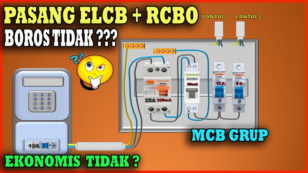 CARA PEMASANGAN KABEL ELCB DAN RCBO, APAKAH EKONOMIS ??? - YouTube