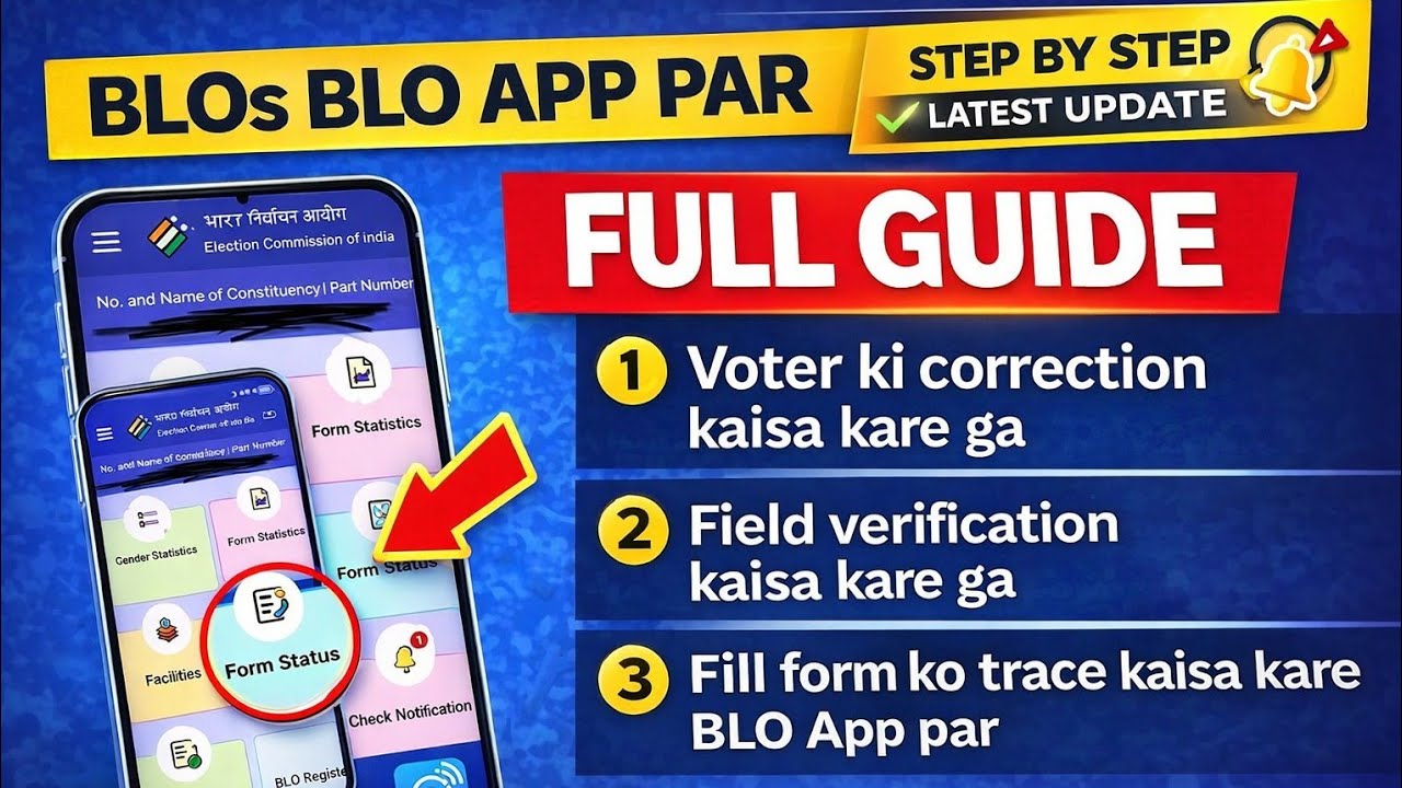 BLO App Full Guide | Voter Correction, Field Verification & Form Track ...