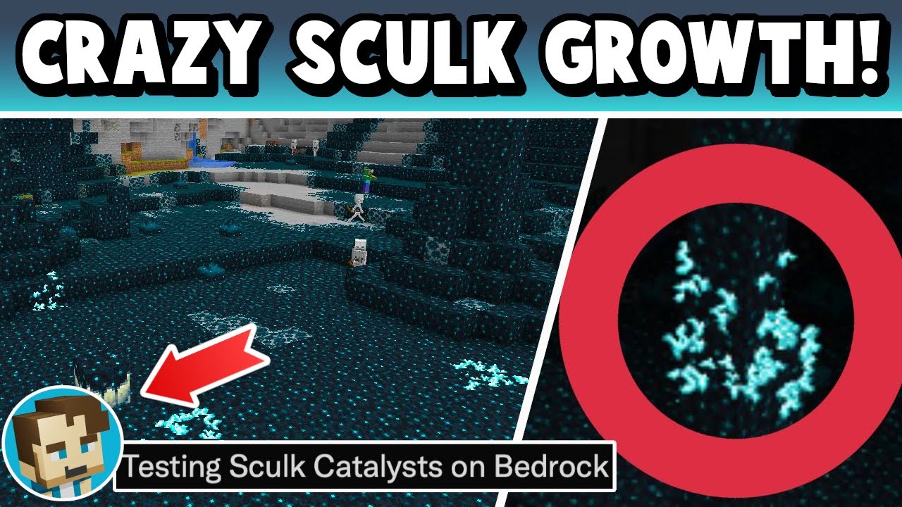 CRAZY SCULK GROWTH! Minecraft 1.19 Deep Dark & Sculk Catalyst Details ...