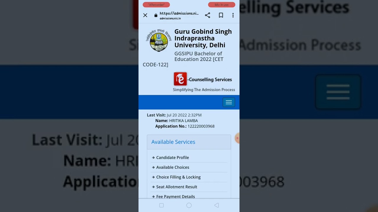 IP University Admission status - Check on the dashboard #ggsipu # ...