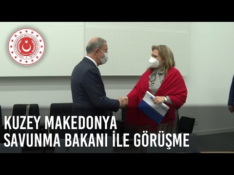 Millî Savunma Bakanı Hulusi Akar, Kuzey Makedonya Savunma Bakanı Petrovska ile Bir Araya Geldi