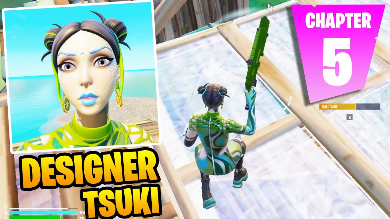 DESIGNER TSUKI SKIN | Gameplay | Before You Buy (Fortnite Battle Royale) - YouTube