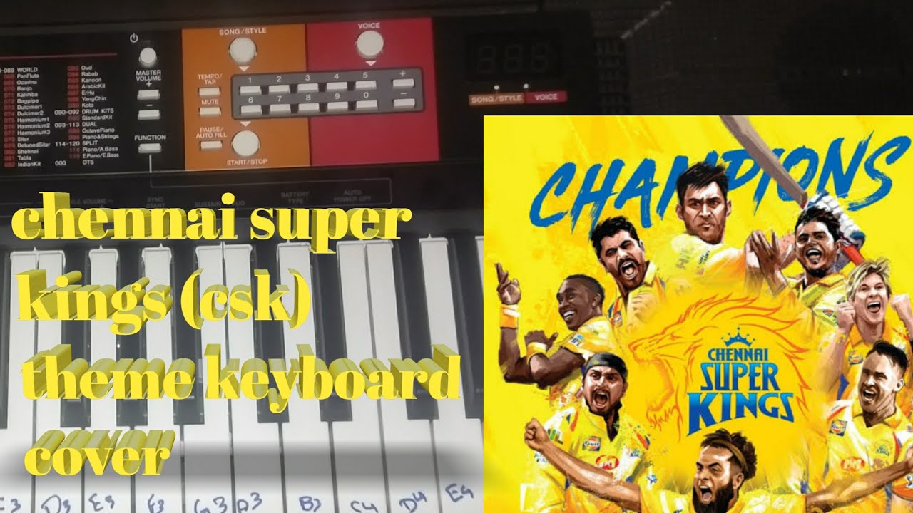 csk theme keyboard cover | paino music - YouTube