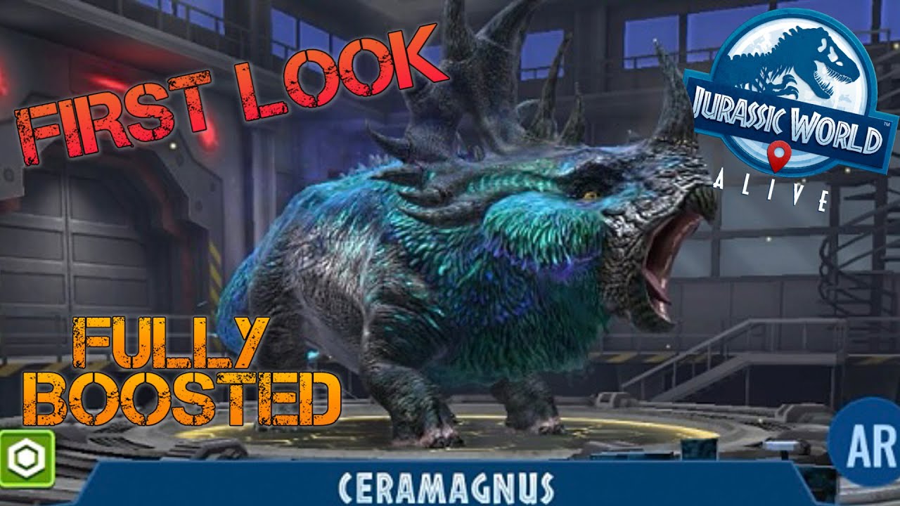 *NEW* FIRST LOOK CERAMAGNUS - FULLY BOOSTED (Jurassic World Alive 2.5 ...