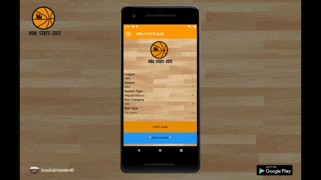 NBA Stats Quiz 🏀 - Android App Preview - YouTube