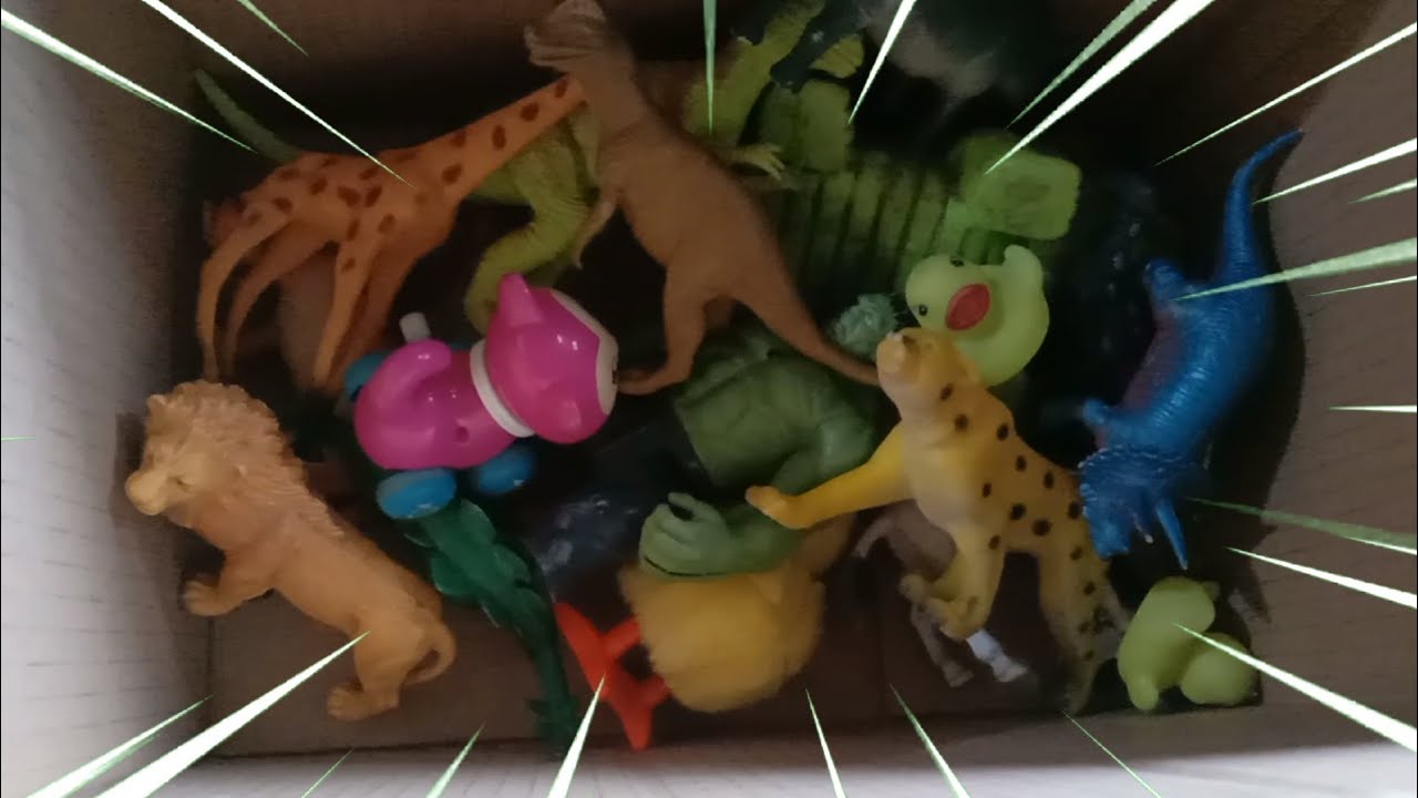 mencari dan menemukan mainan harimau jerapa macan tutul zebra dino ...