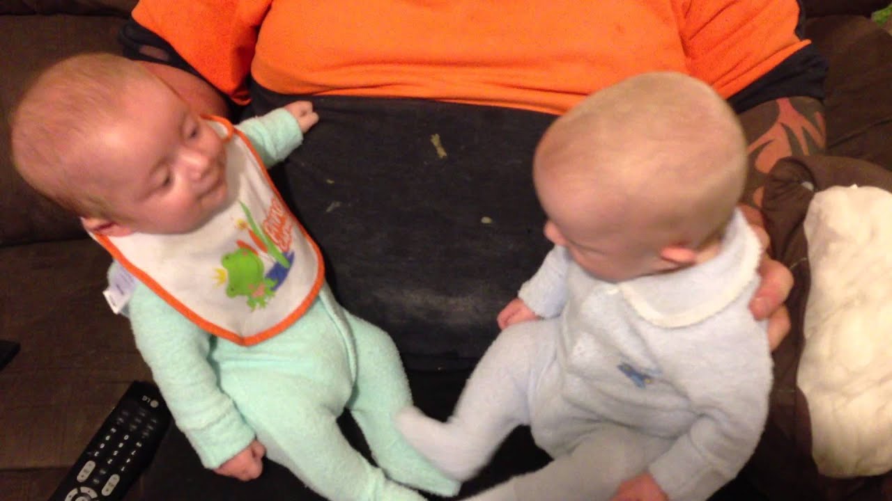 Kobi and Carter 3 month old twins chatting - YouTube