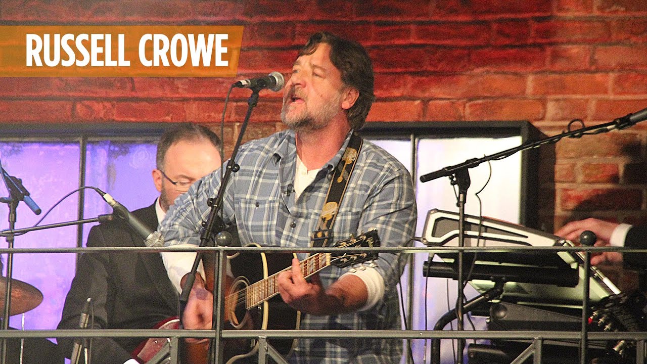 Russell Crowe performs with the Late Late Show band | The Late Late ...