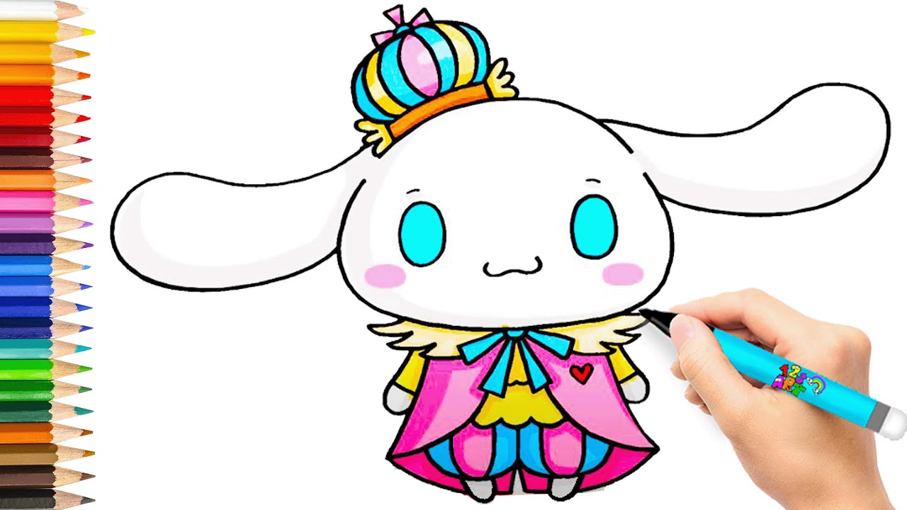 CINNAMOROLL OFFICIAL DRAWING 🐸 HOW TO DRAW CINNAMOROLL EASY 😍 DRAWING A ...