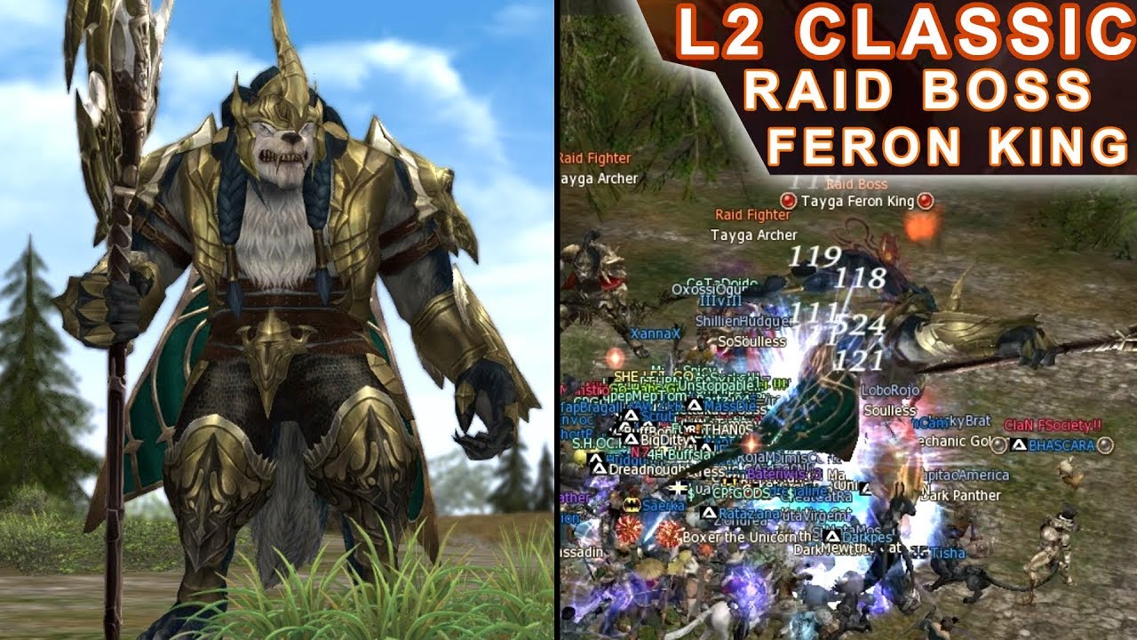 Lineage 2 Classic - Tayga Feron King (Raid Boss Lv. 60) Fields of ...