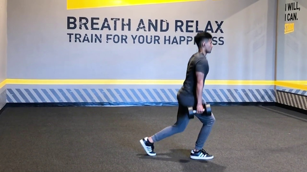 ESTOCADA EN DESPLAZAMIENTO CON MANCUERNAS - NicoCastFit - YouTube