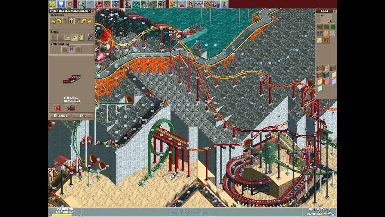 Rollercoaster Tycoon Loopy Landscapes #18 (Volcania: Two down, three to ...