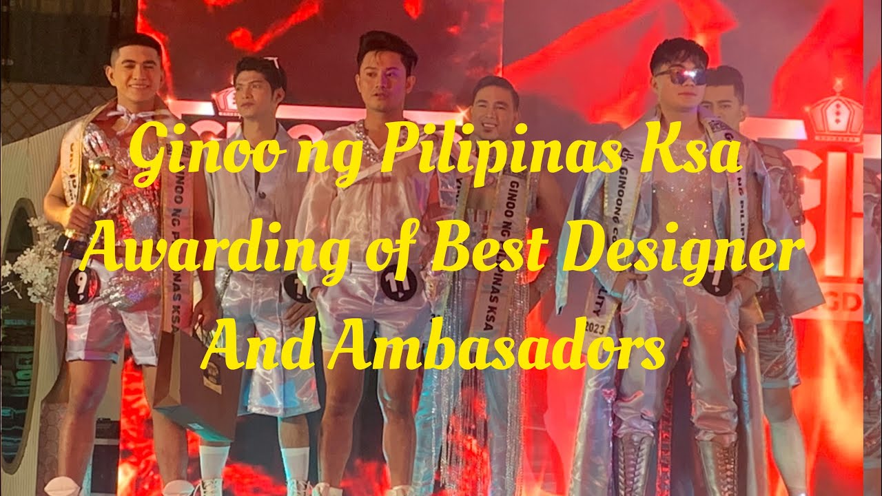 Ginoo Ng Pilipinas KSA Awarding Of Best Designer and Ambasadors - YouTube