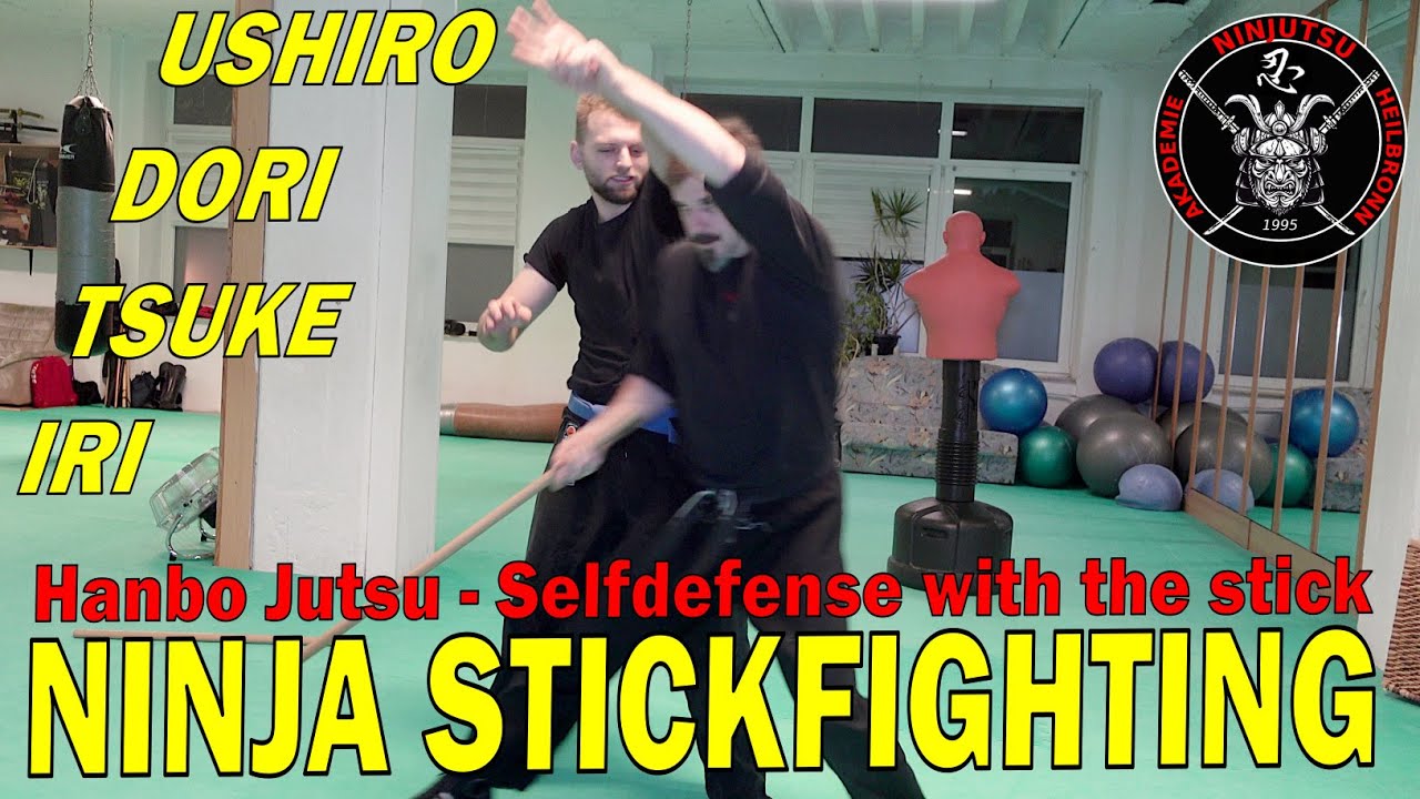 How a Ninja uses a stick against a bearhug from behind! "Ushiro Dori ...