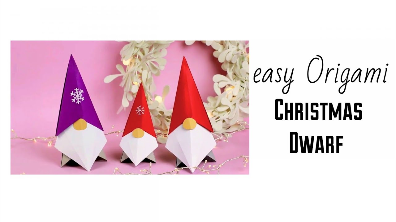 Origami Christmas Dwarf - Tutorial | Aliya's Creativity! - YouTube