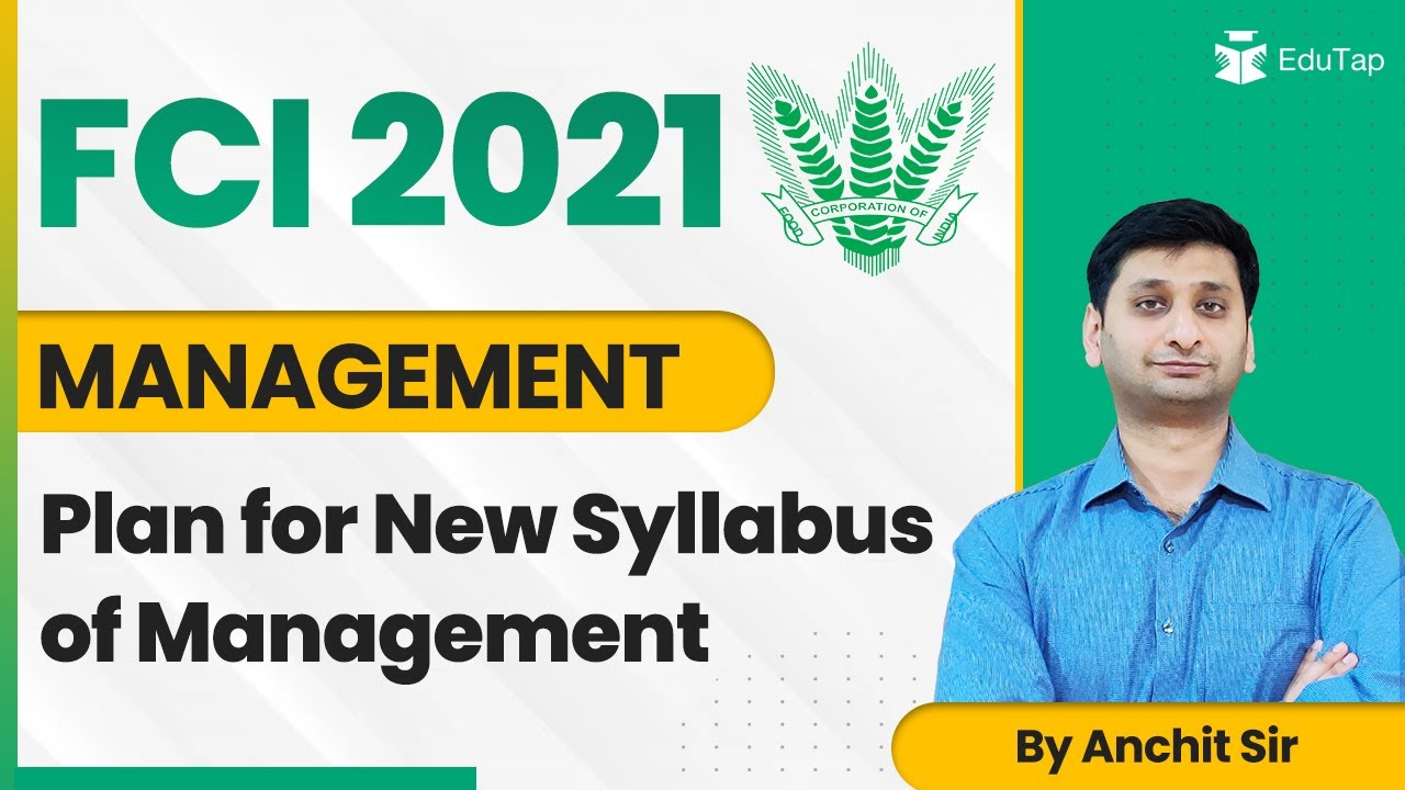 FCI 2021 | Management | Plan for New Syllabus of Management - YouTube