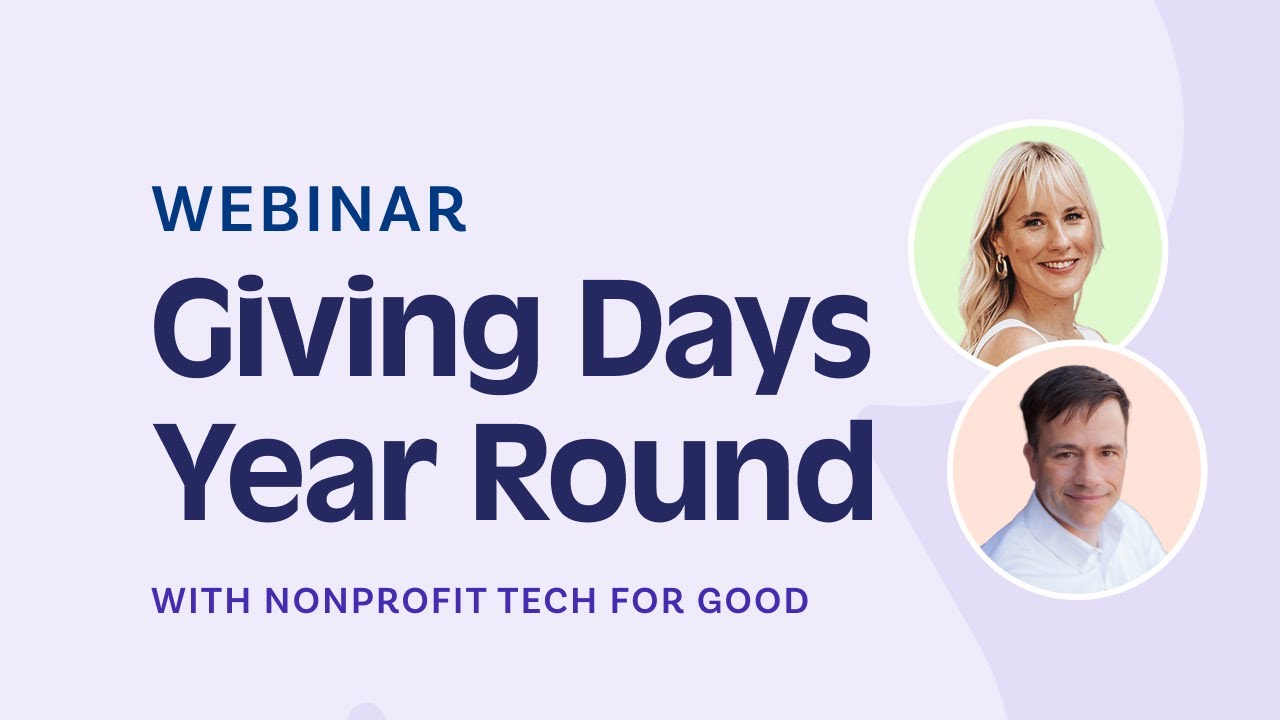 The Formula to Successful Nonprofit Giving Days Year Round - YouTube