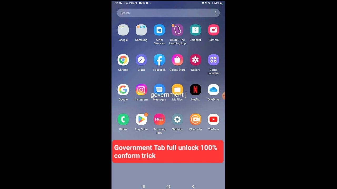 Government Tab full unlock 💯 % #government Tab new trick #only100₹ ma ...