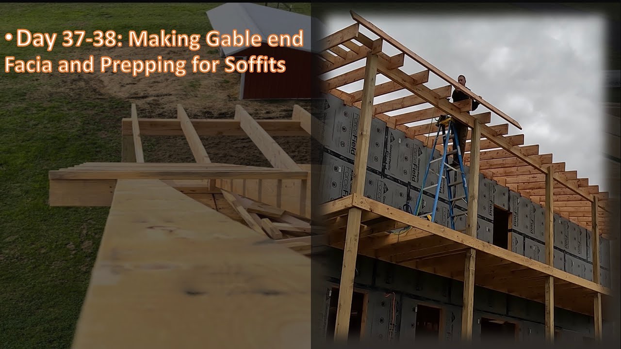 Day 37-38 Making your own Gable end Facia and prepping for Soffits ...