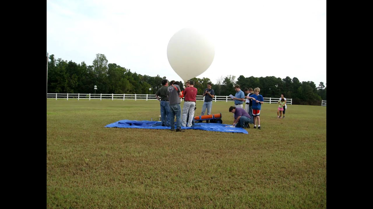 NC Nearspace high altitude balloon launch ground prep time lapse - YouTube