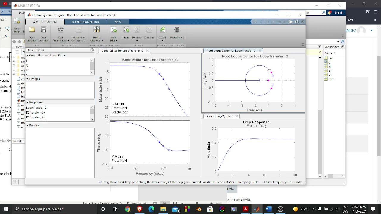 Sisotool Matlab | Lugar geométrico de las raíces | Función de ...