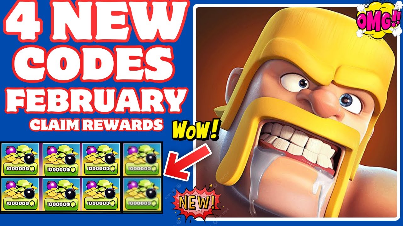 ☑️SURPRISE UPDATE☑️CODES🎁CLASH OF CLANS FEBRUARY CODES | CLASH OF CLANS PROMO CODES | CLASH OF ...