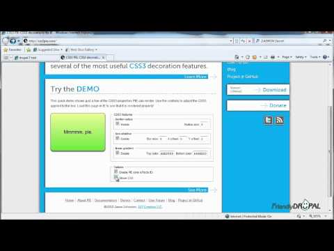Get CSS3 features for IE with CSS3PIE - YouTube