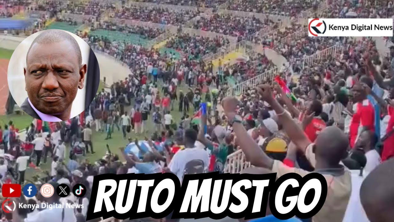 RUTO MUST GO Chants fill full Nyayo Stadium ahead of Kenya vs Gabon ...
