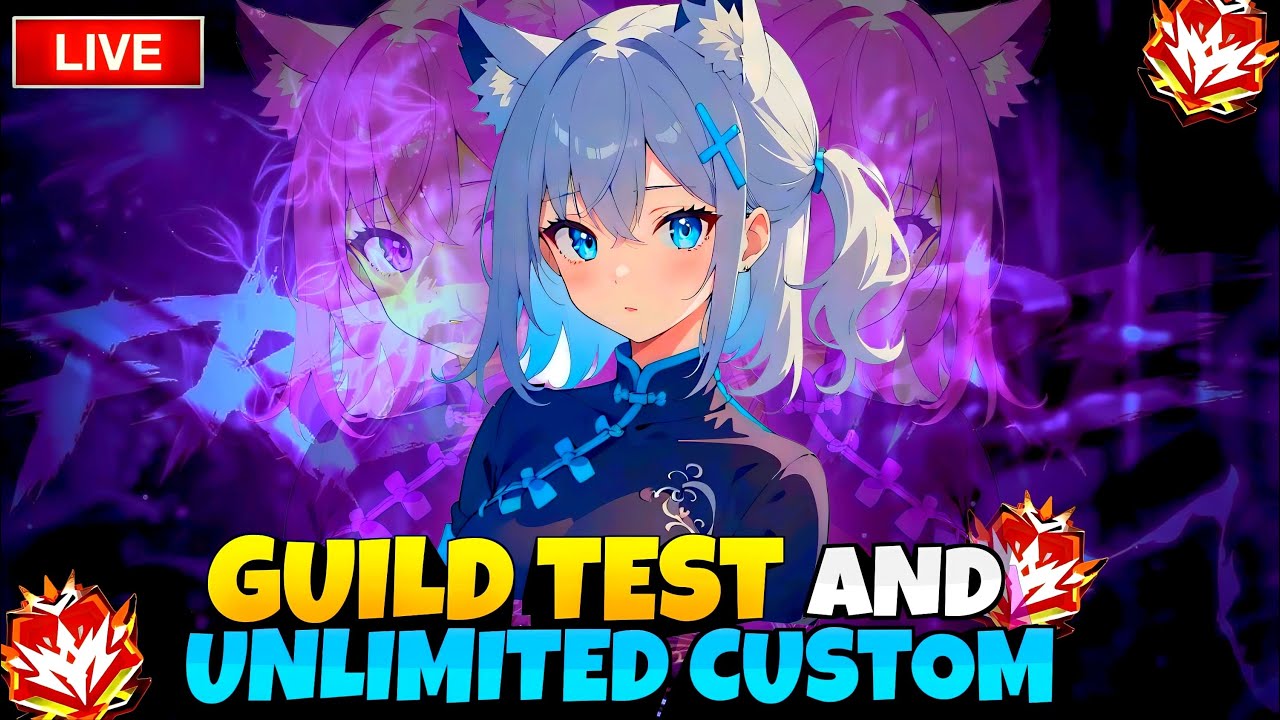 FREE FIRE GUILD TEST LIVE || Free Fire Girl Live || Guild Test Live ...