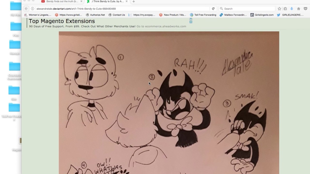 when someone calls bendy cute (comic dub) AlexandraTale - YouTube