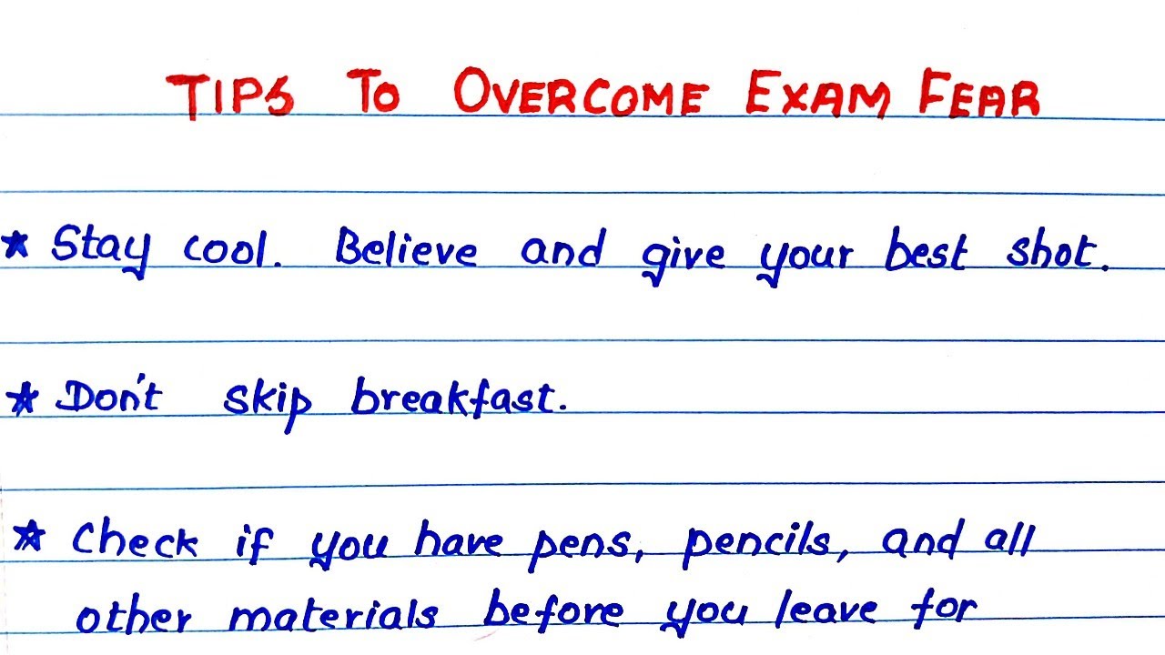How to overcome exam fear || Tips to overcome exam fear || Overcoming ...