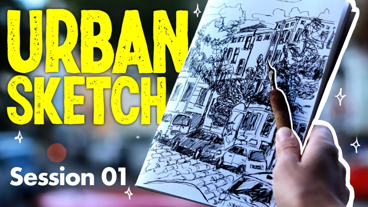 URBAN SKETCHING with Sketching Sounds [Real-time sketch process ...